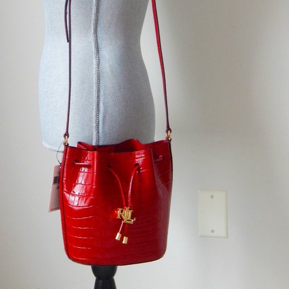 Lauren Ralph Lauren | Bags | Nwt Ralph Lauren Fall 2 Croc Embossed ...
